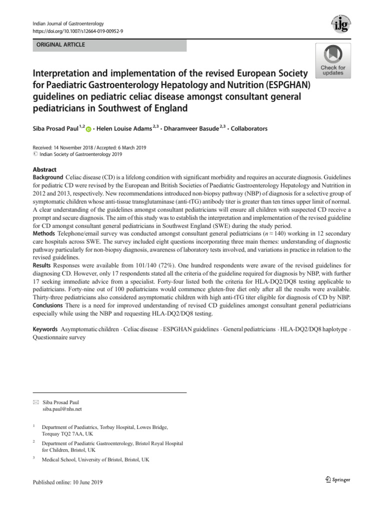 Interpretation and implementation of the revised European Society for ...