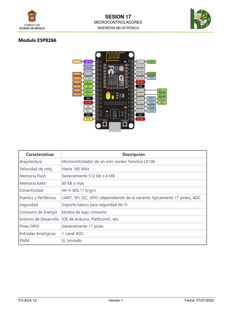 Sesion 17 Microcontroladores | PDF | Microcontrolador | Arduino Sesion 17 Microcontroladores | PDF | Microcontrolador | Arduino