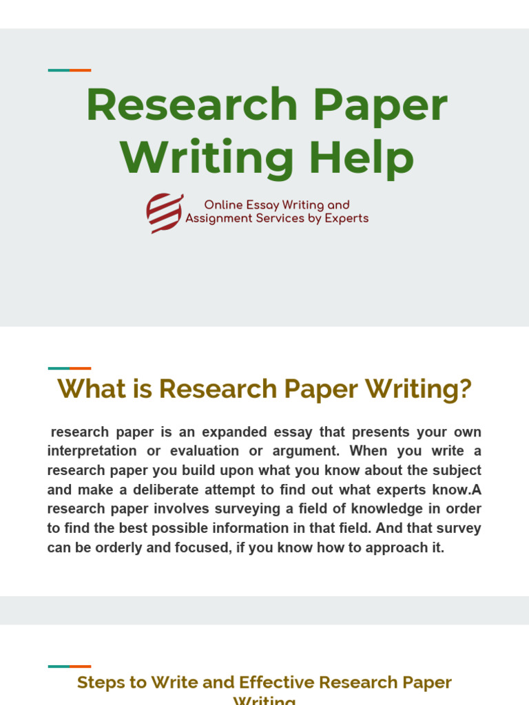 Research Paper Writing Help | PDF