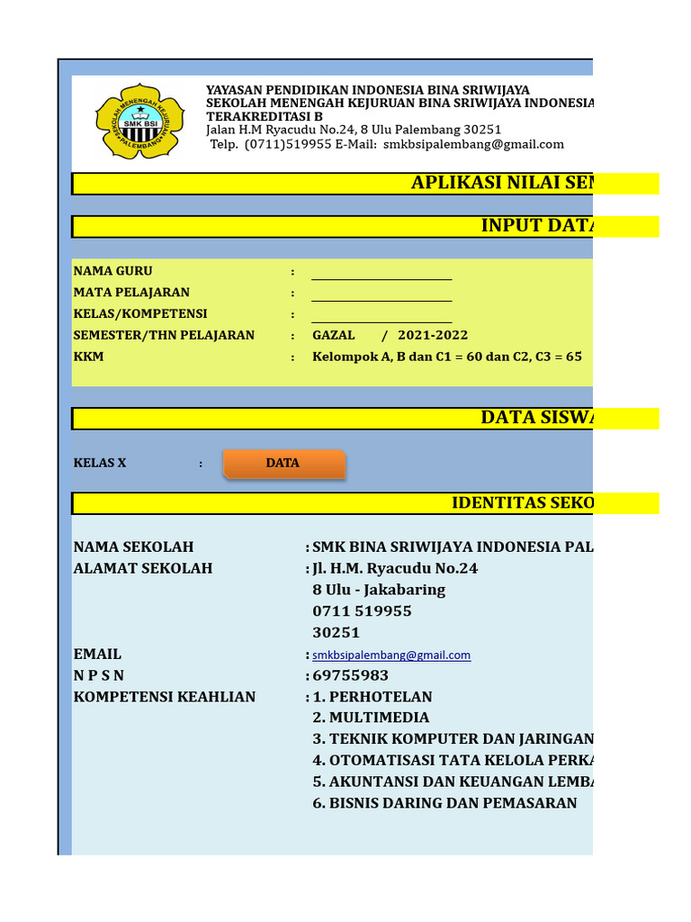 Master Nilai Guru Mapel | PDF