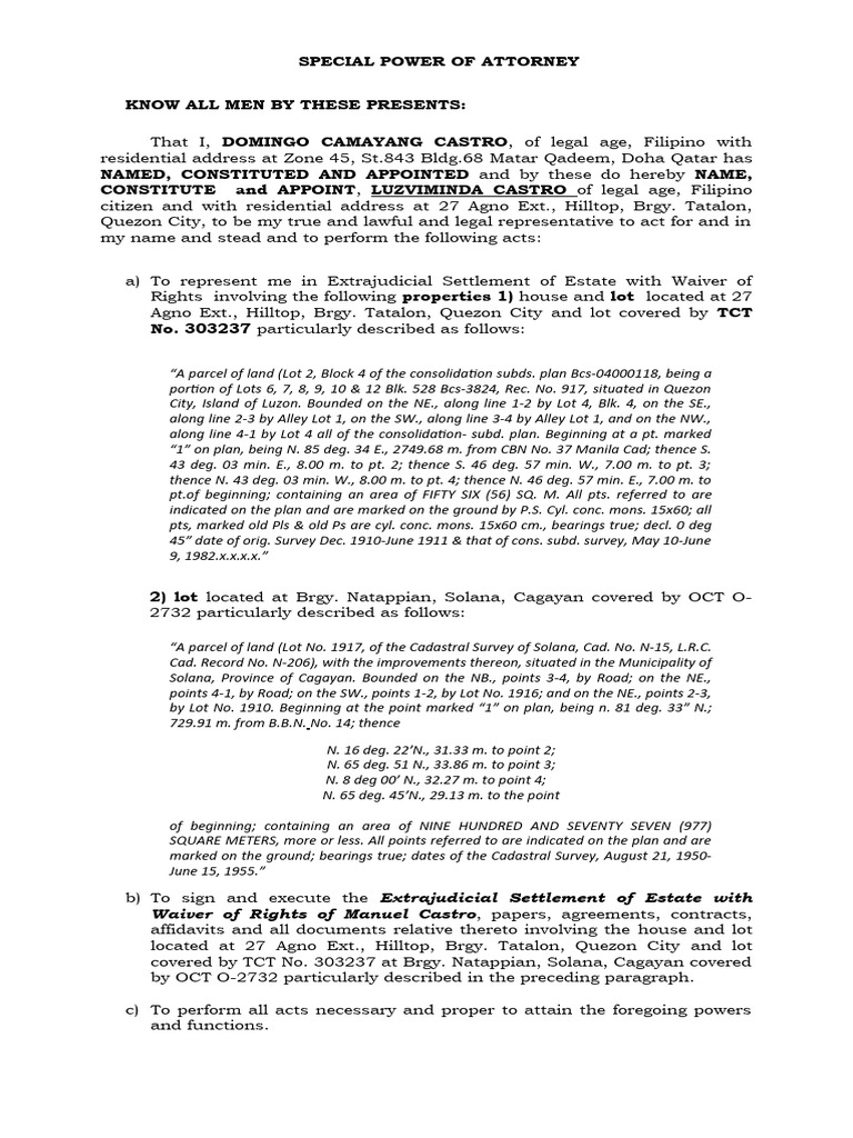 SPA Domingo Castro | PDF | Legal Documents | Document