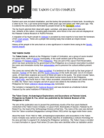 History of Tabon Man in the Philippines | PDF | Stone Age