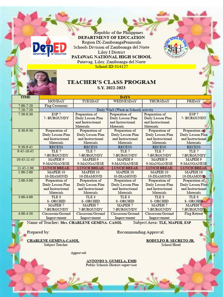 Class Program | PDF | Teaching | Cognition Class Program | PDF | Teaching | Cognition