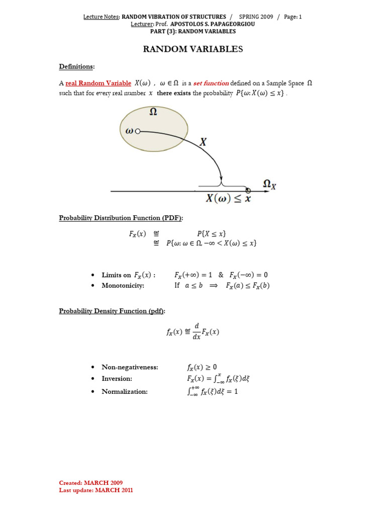 3_Random Variables | PDF | Probability Density Function | Skewness