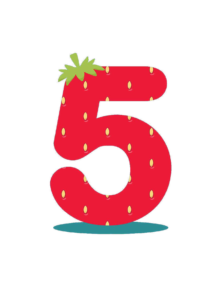 Strawberry Numbers 05 Vector 34063012 | PDF