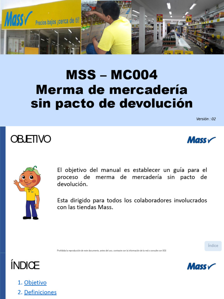 MSS - MC004 Manual de Merma Mercadería Sin Pacto D - 230519 - 113408 | PDF