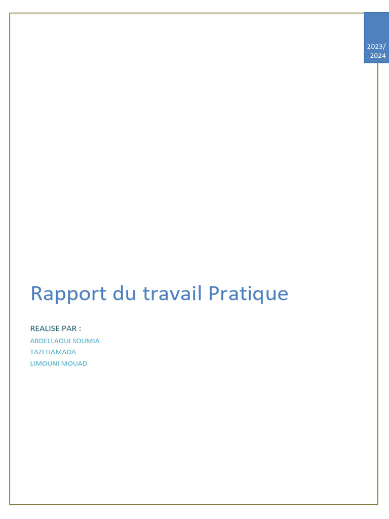 Rapport TP EV EVSE CI3 | PDF