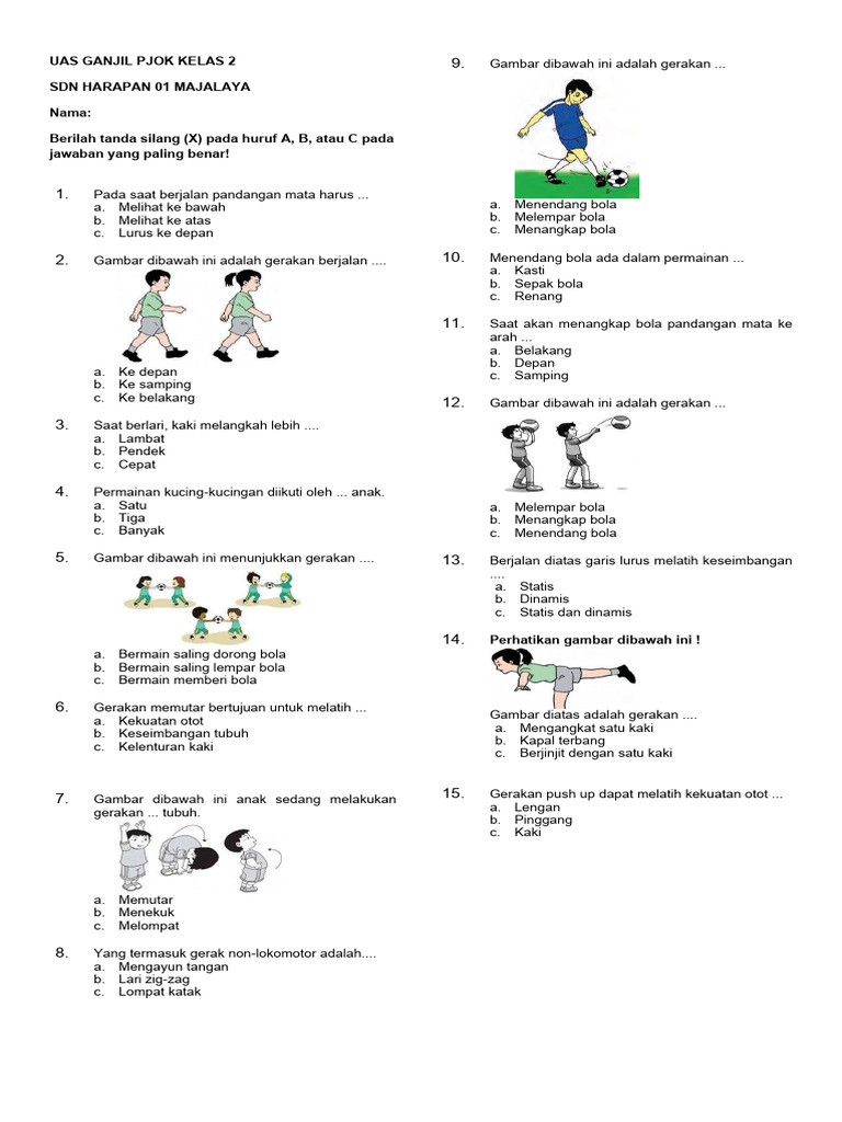 Soal Pas Pjok Kelas 2 Revisi | PDF