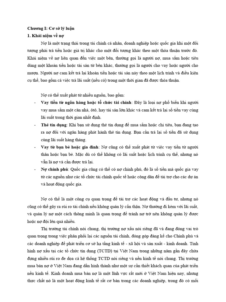 Bản Final Ttck Nợ | PDF