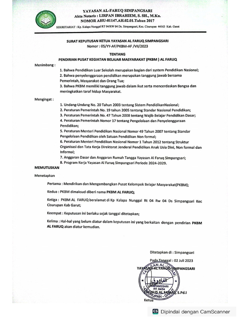 SK PKBM | PDF