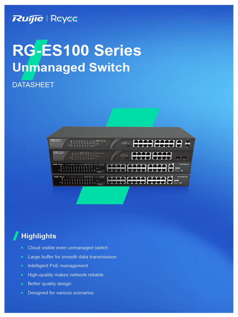 RG ES100 Series Unmanaged Switch 20221122 1 | PDF | Network Switch ...