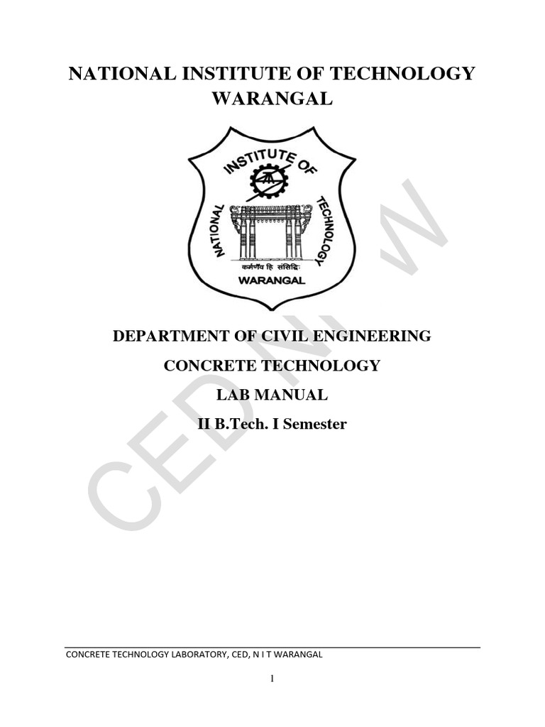 CT Lab Manual | PDF | Deformation (Engineering) | Concrete