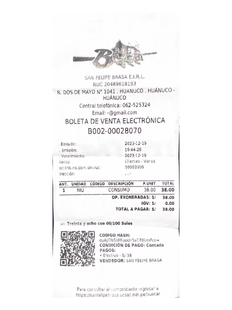 Boleta de Venta Electrónica | PDF
