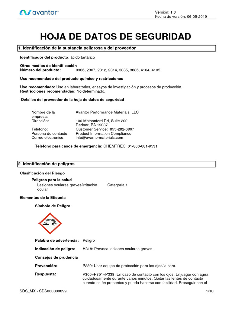 Acido Tartárico | PDF