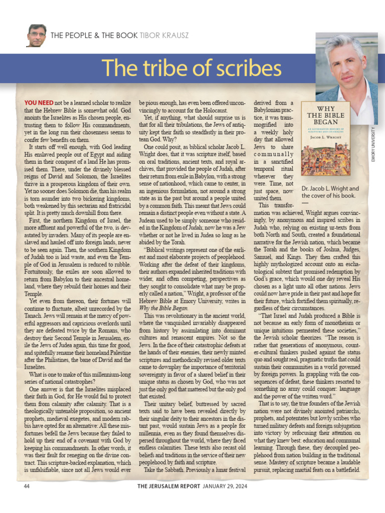 The Tribe of Scribes | PDF | Bible | Kingdom Of Judah