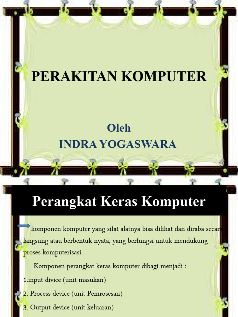 Pengenalan Komponen Komputer Dan Perakitan | PDF | Komputer | Teknologi ...
