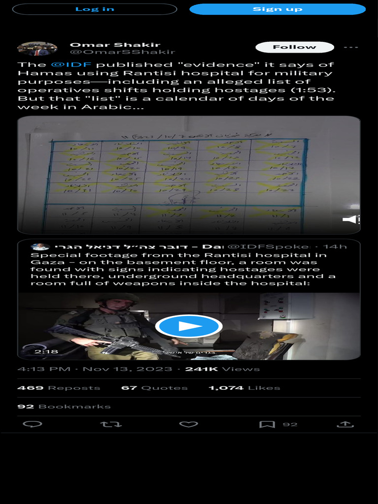 The @IDF Published Evidence It Says of Hamas Using Rantisi Hospital For ...