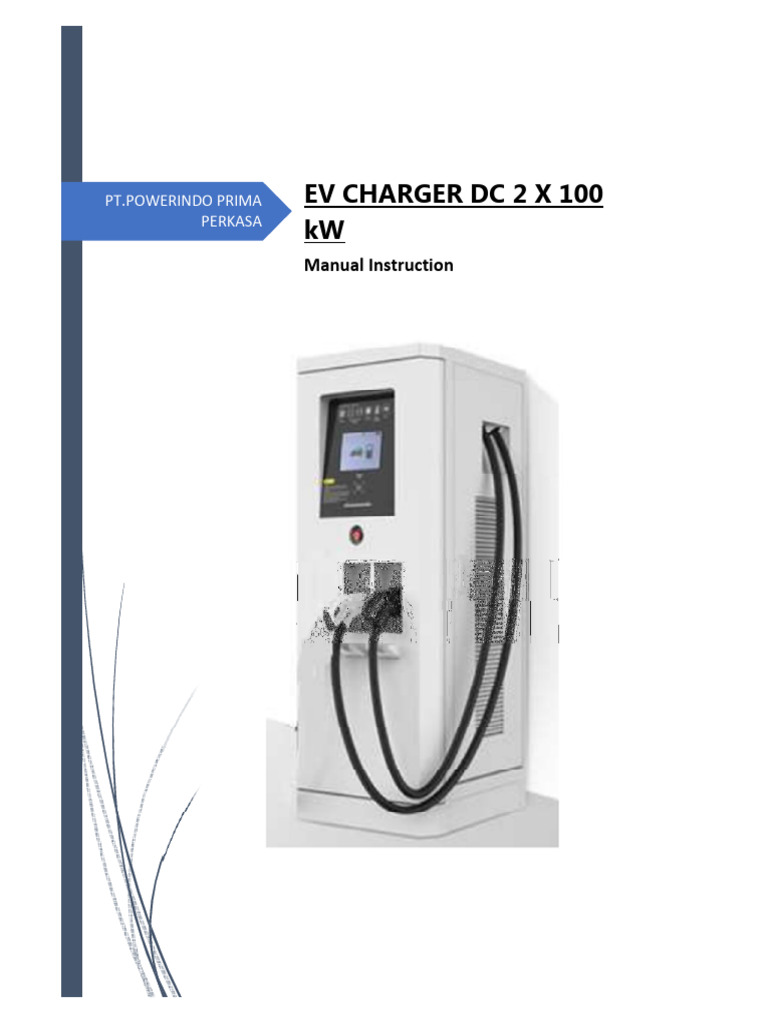 EVC 2X100 KW Manual Operation | PDF | Battery Charger | Manufactured Goods