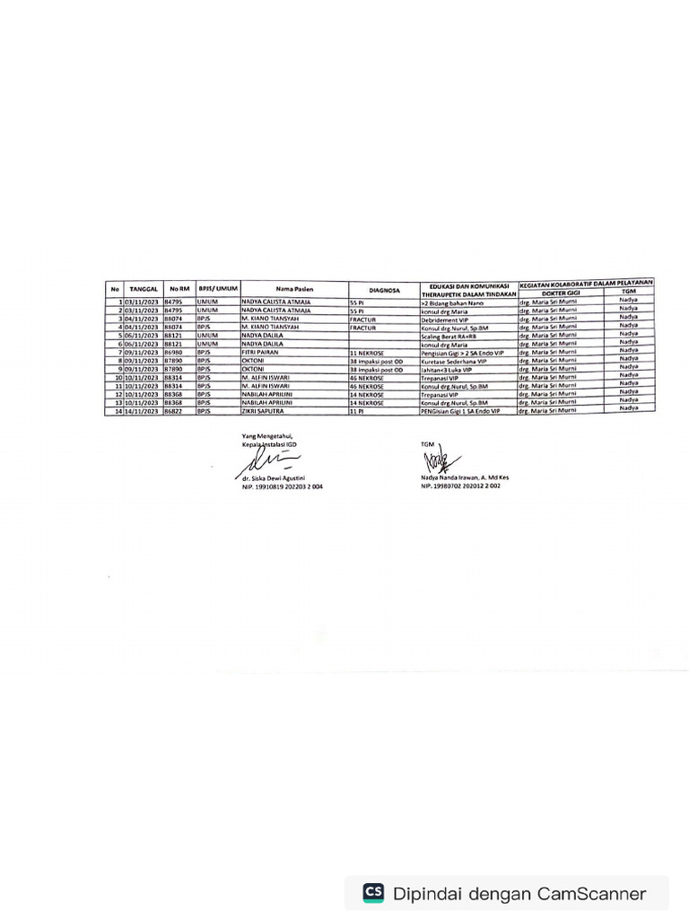 Logbook Nov 2023 | PDF