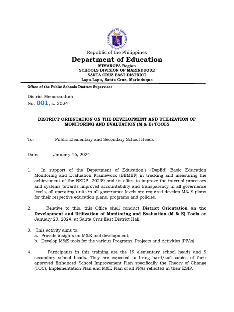 District Memo 1 S 2024 Me | PDF
