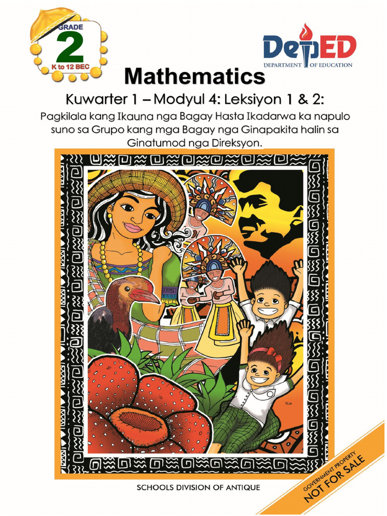 MATH 2 Kuwarter 1 Modyul 4 Leksiyon 1 2 Pagkilala Kang Ikauna Nga Bagay ...