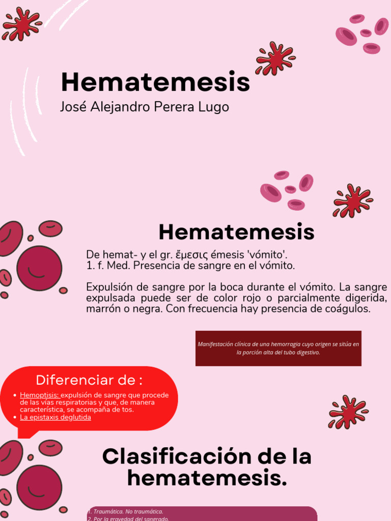 Hematemesis | PDF | Vómitos | Enfermedades y trastornos