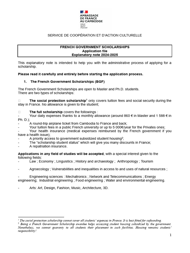 (En) BGF 2024 - 2025 - Explanatory Note | PDF | Doctor Of Philosophy ...