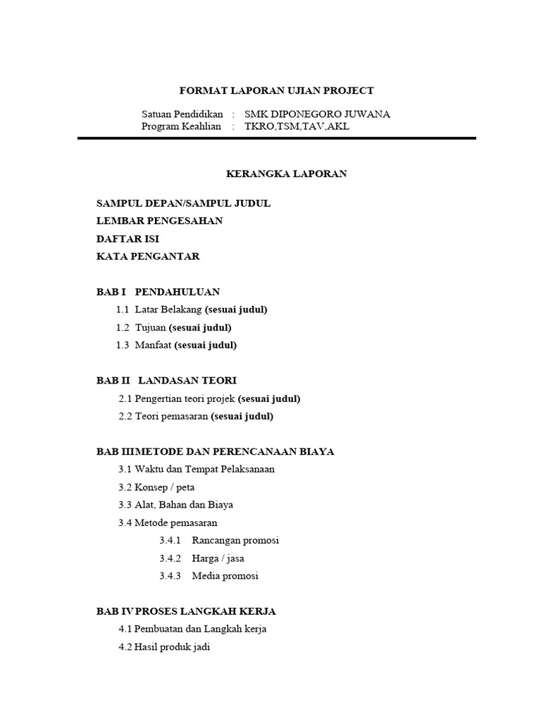 Format Laporan | PDF