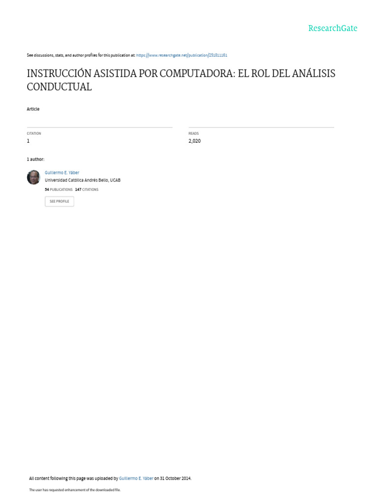 Análisis Conductual en IAC | PDF | Sicología | Programación de computadoras