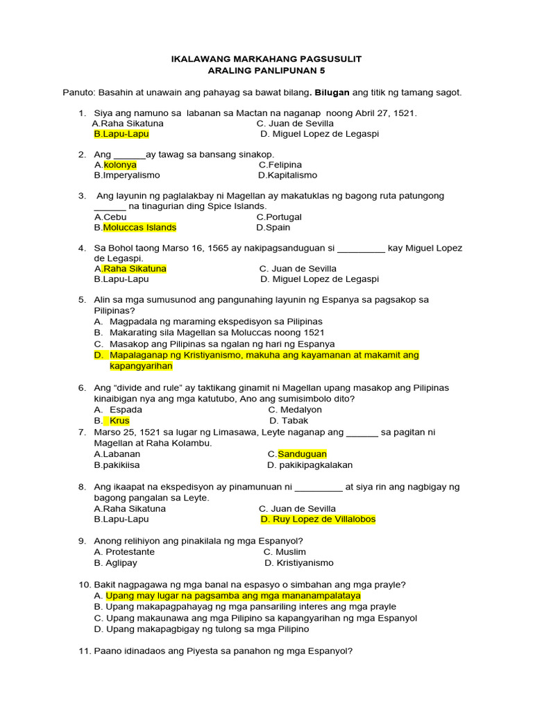 Ap5 Q2 Periodical Test Pdf