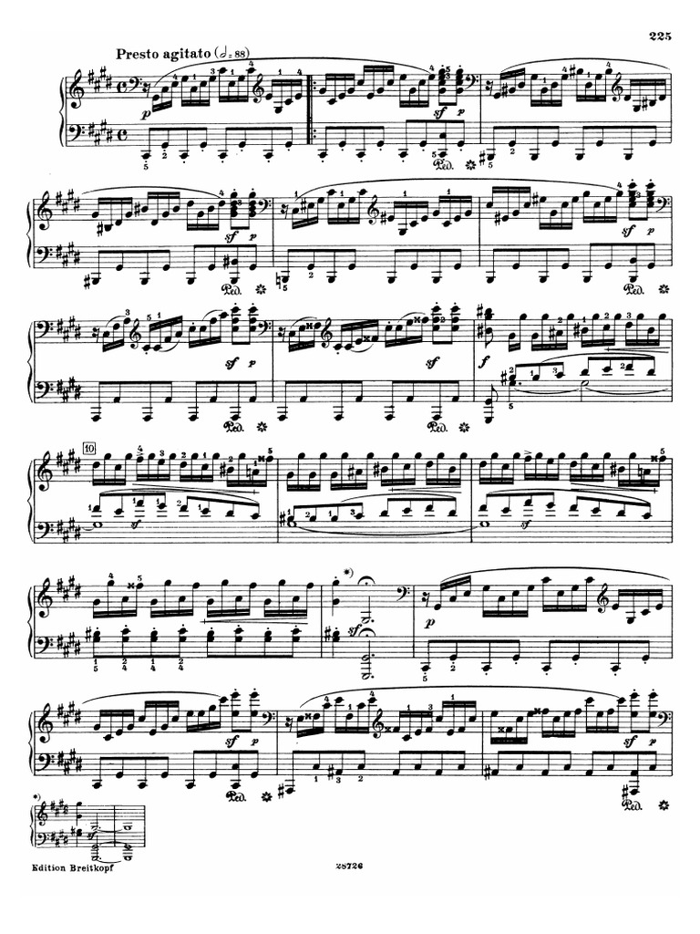 Moonlight Sonata Mvt 3 | PDF