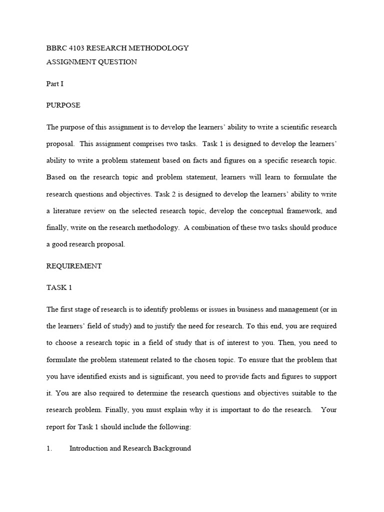 BBRC 4103 Research Methodology | PDF | Career & Growth