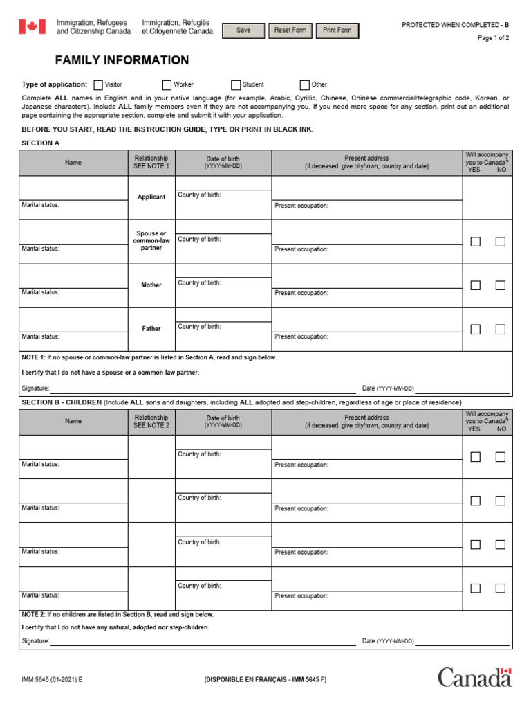 Family Information Questionnaire | PDF | Government | Justice
