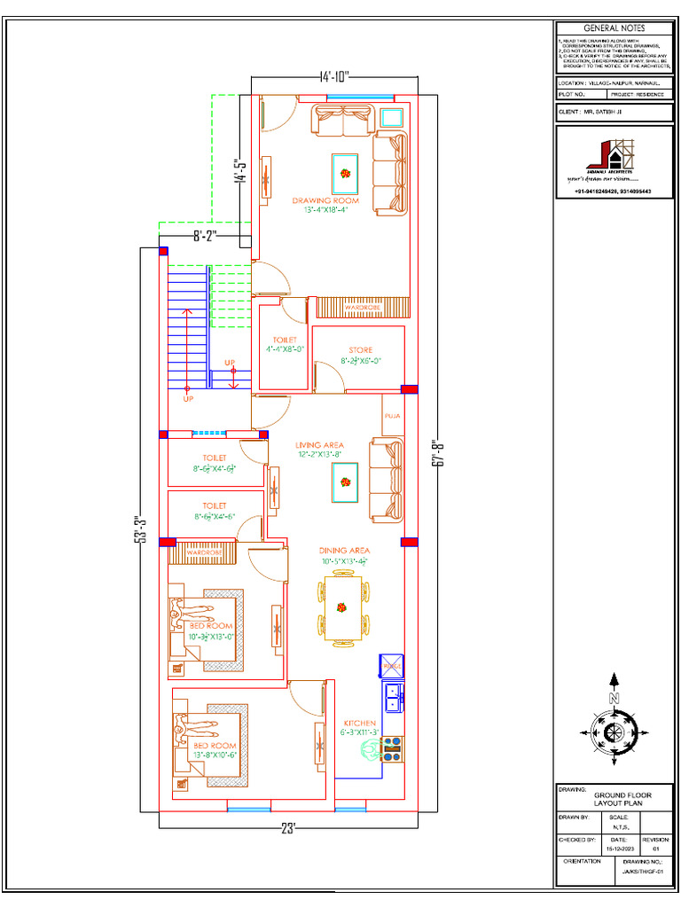 Ground Floor Layout Plan | PDF
