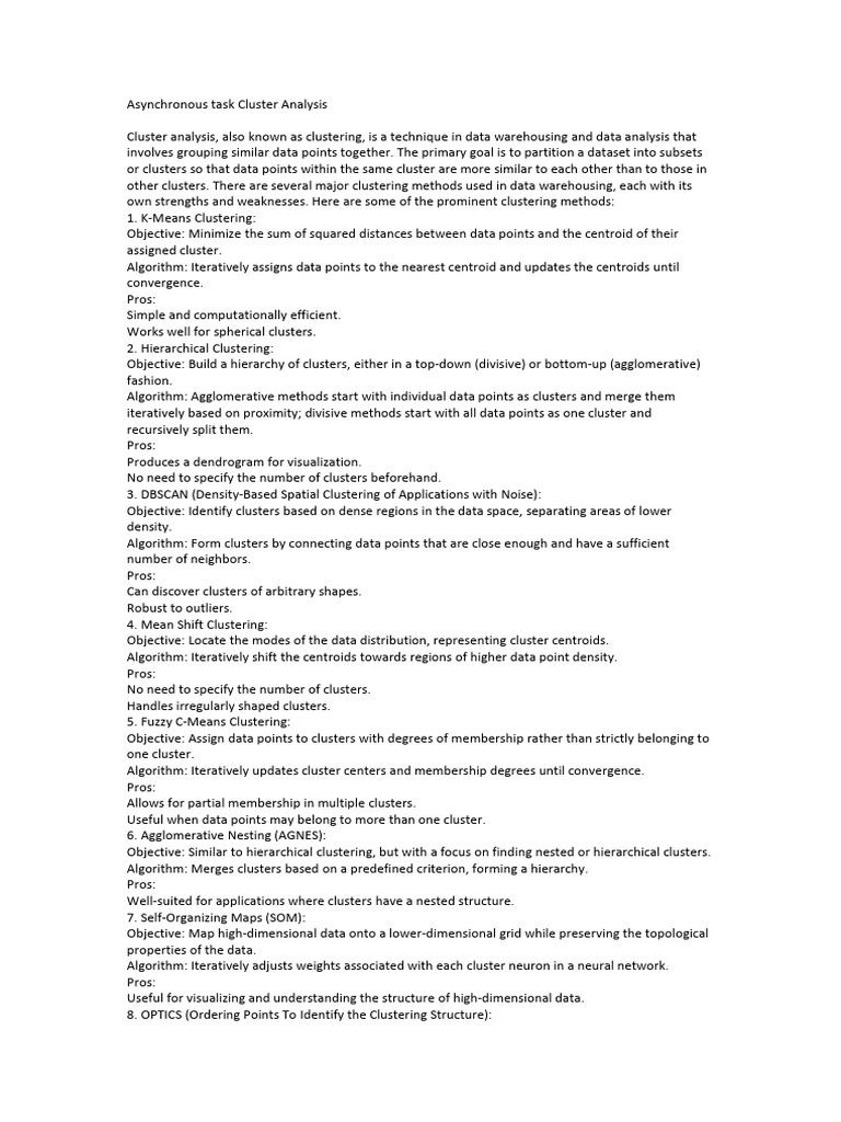 Asynchronous Task Cluster Analysis Pdf Cluster Analysis Applied Mathematics 