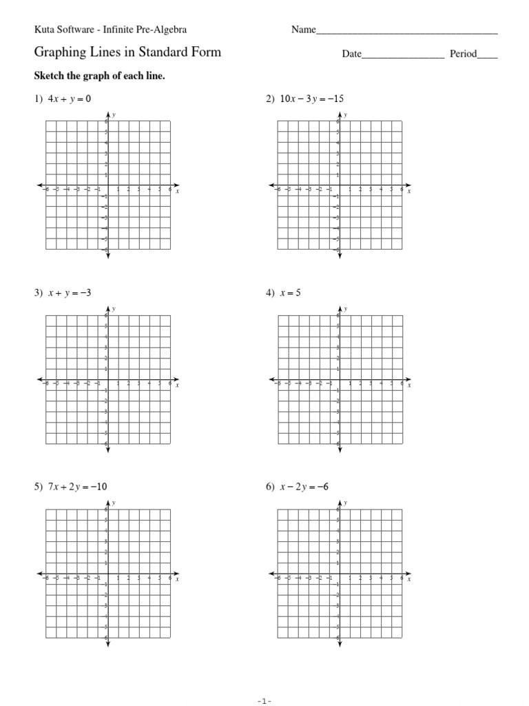 Graphing Lines in Standard Form - Ks-Ipa | PDF