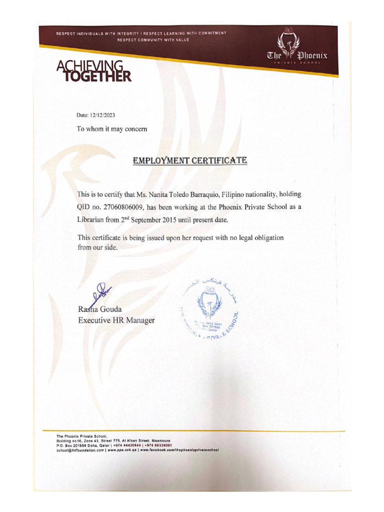 Respect Individuals With Integrity Respect Learning With Commitment | PDF