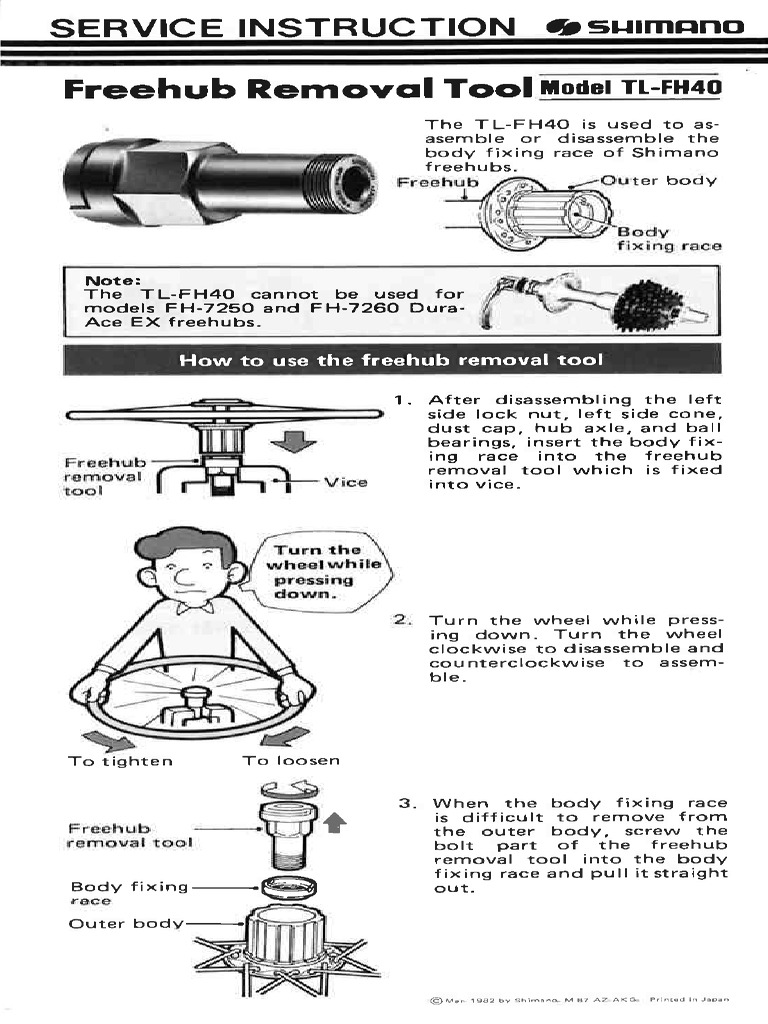 TL-FH40 Freehub Removal Tool | PDF