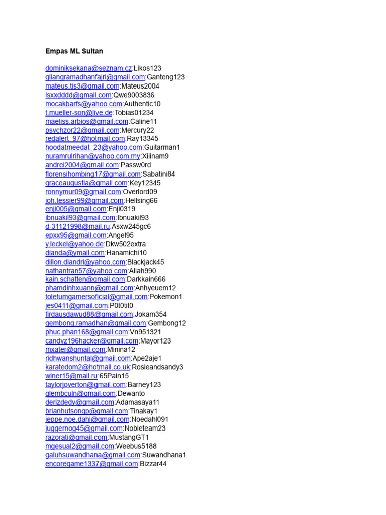 Empas ML Sultan (Sfile | PDF