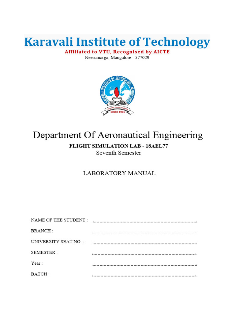 Flight Simulation Lab | PDF