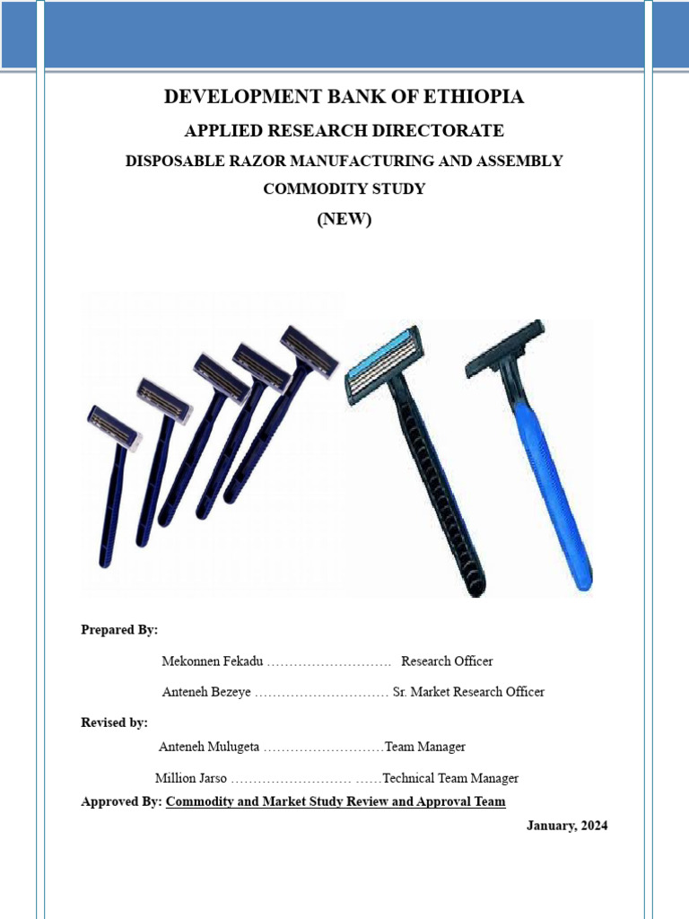 Disposable Razor Blade Draft | PDF | Shaving | Razor