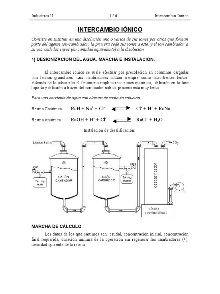 Resumen - 7+Intercambio+Ionico | PDF | Intercambio iónico | Materiales