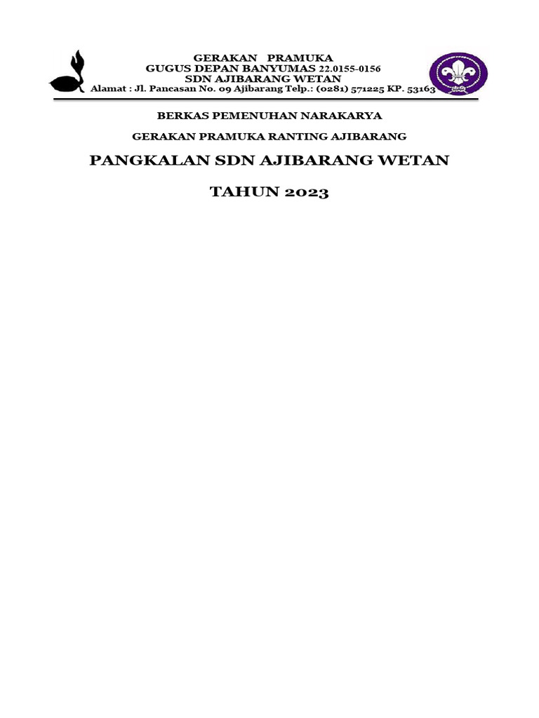 Kop Surat Gerakan Pramuka | PDF