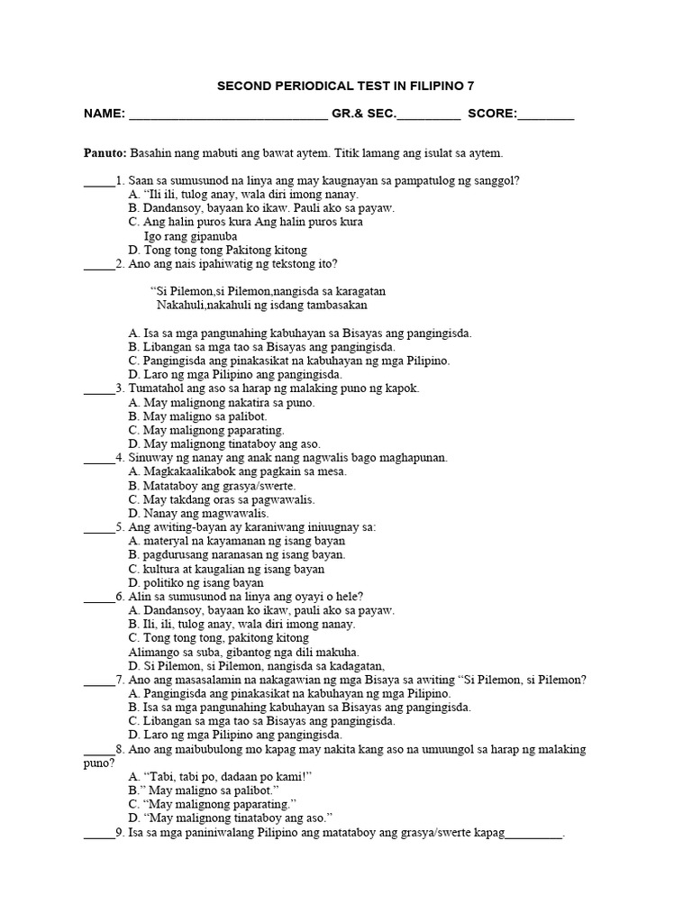 PT g7 Filipino | PDF