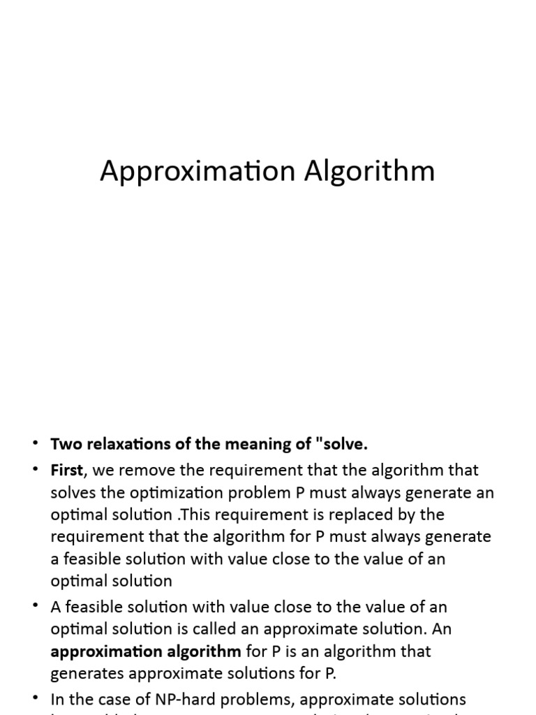 Approximation Algorithm | PDF