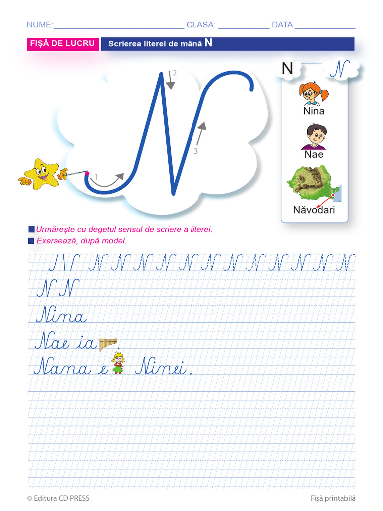 CD PRESS - Fise de Scriere Litere - CLR - Clasa 1 10 | PDF