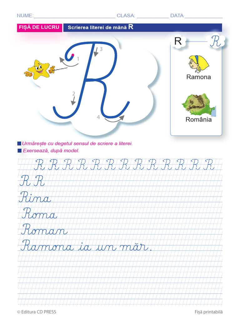 CD PRESS - Fise de Scriere Litere - CLR - Clasa 1 17 | PDF