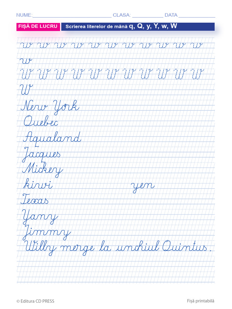 CD PRESS - Fise de Scriere Litere - CLR - Clasa 1 69 | PDF