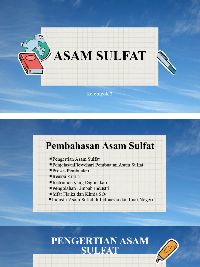 PPT Kimia - Industri Asam Sulfat | PDF