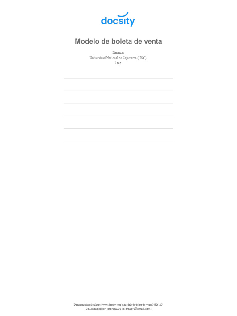 Modelo de Boleta de Venta Electrónica | PDF
